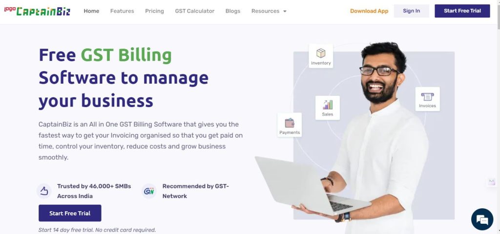 Create GST Invoice for Online Business | CaptainBiz