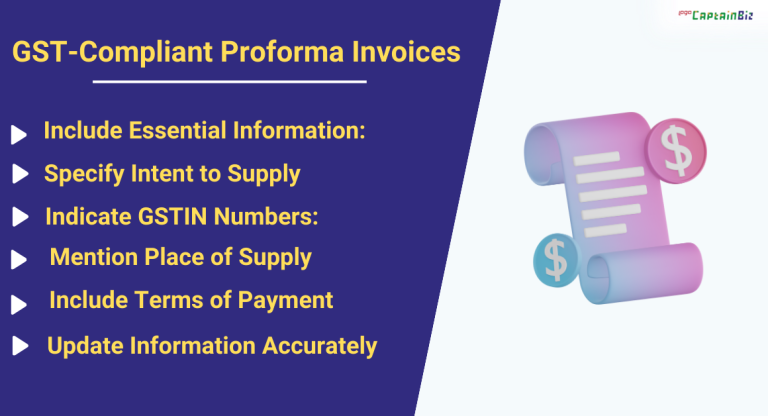 GST Applicability on Proforma Invoices Explained | CaptainBiz